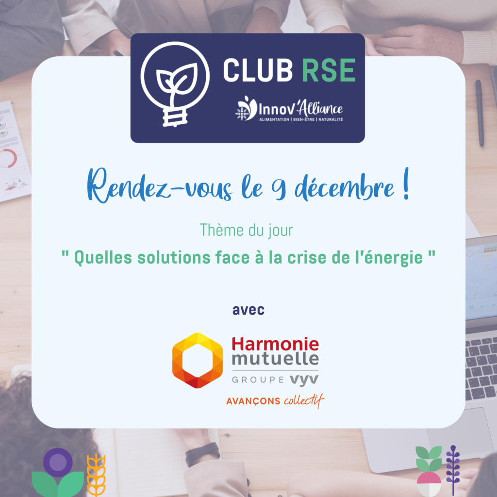 Club RSE : Quelles solutions face à la crise de l’énergie - Innov'Alliance